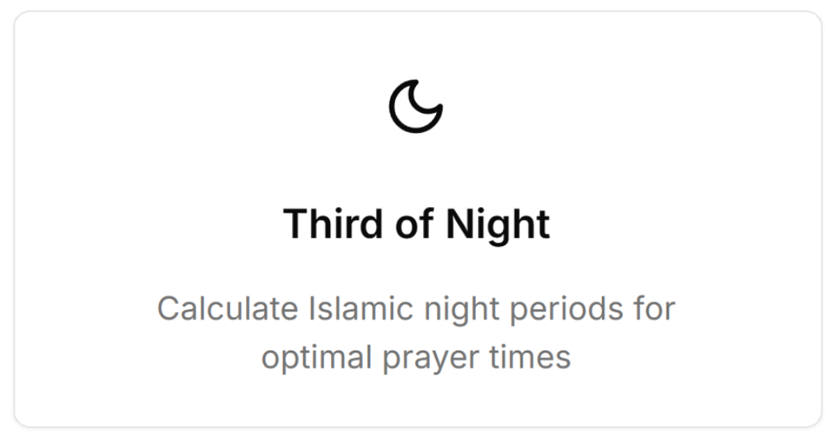 Tahajjud Calculator - Islamic Night Prayer Times | DuaFeed